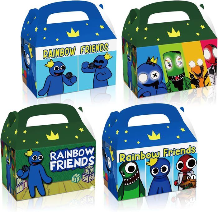 Party Treat Box Rainbow Friends,12Pcs Boite Cadeau Carton Rainbow ...