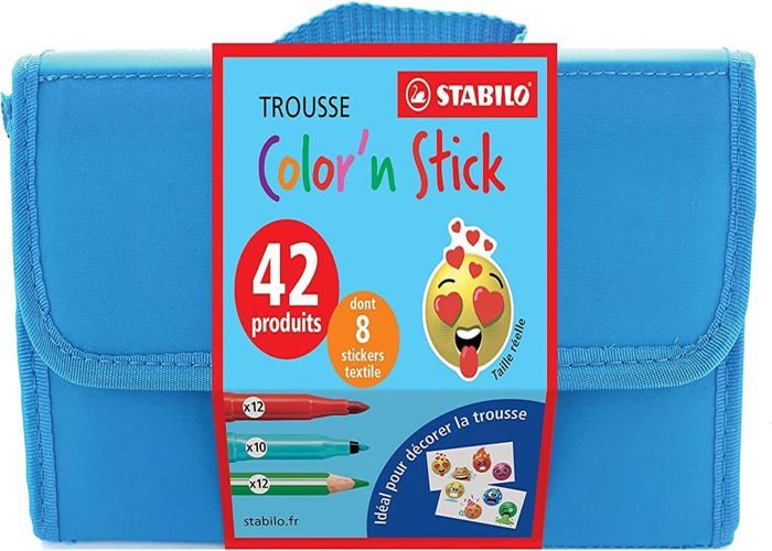 Trousse De Coloriage Color'N Stick X 42 Pièces : 22 Feutres + 12 ...