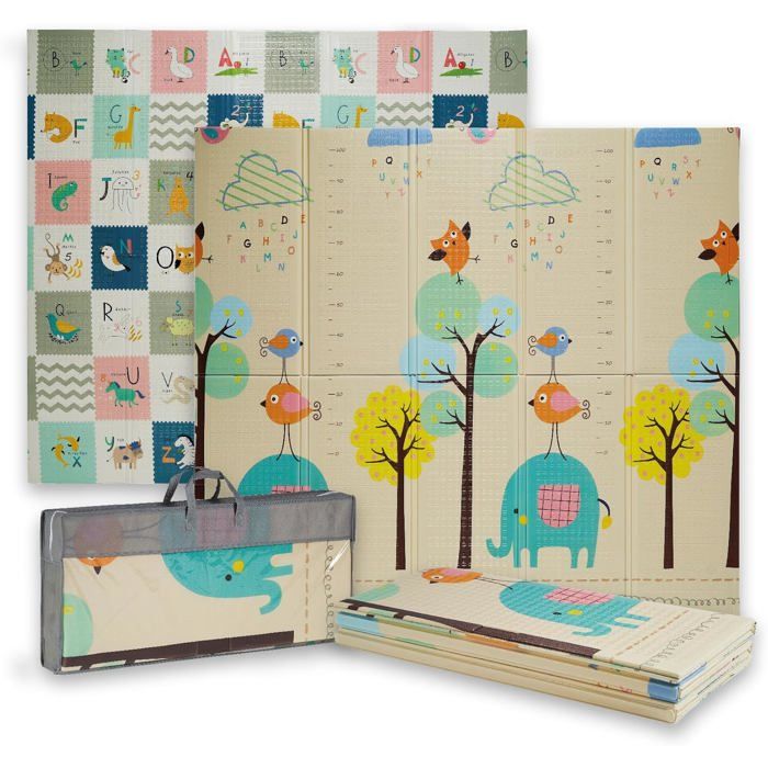 Buddy Baby - XXL baby play mat 180 x 200 cm, double sided, heavily ...