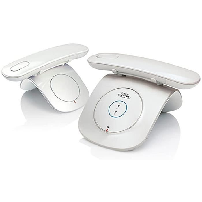 Téléphone Fixe sans Fil au Design Moderne avec Grand Écran Rétro ...