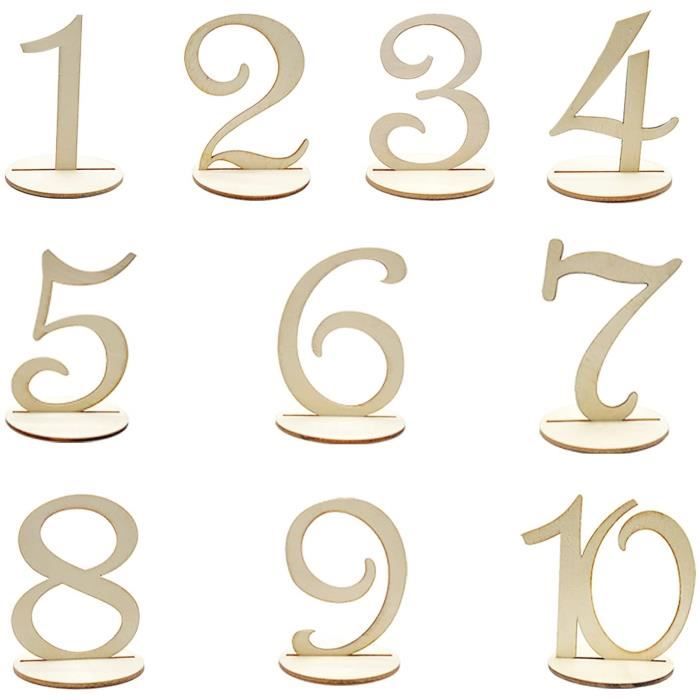 Numéros de table de mariage en bois Chiffres en bois Chiffres de bois ...