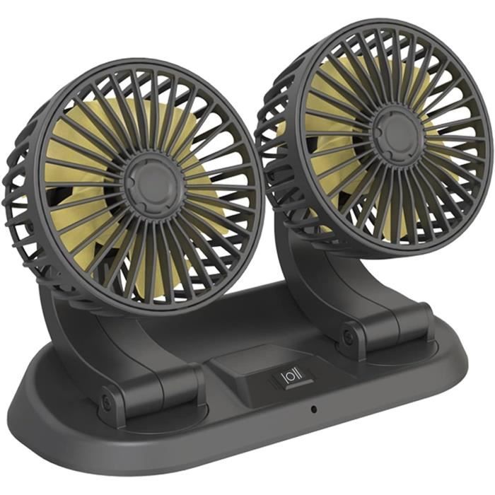 1 2V 24V Ventilateur De Voiture Double Tête 360 Degrés Ajustable ...