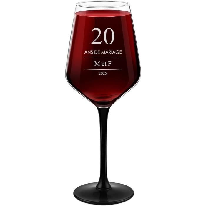 Verre Personalisé À Vin Rouge Et Blanc Pour Couples - Verre Classique ...