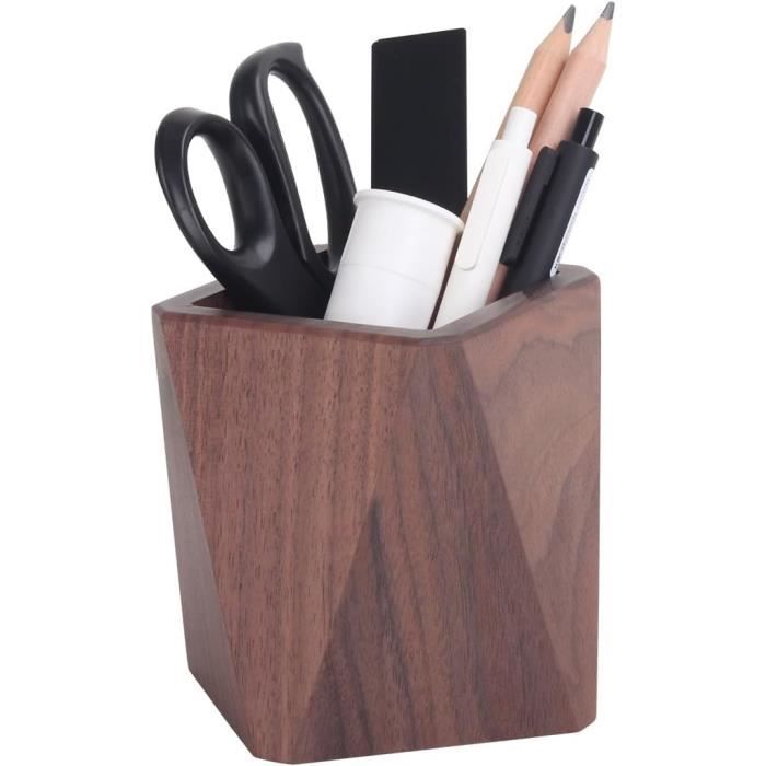 Pot À Crayons Pour Bureau, Pot À Stylos En Bois, Organiseur De Bureau ...