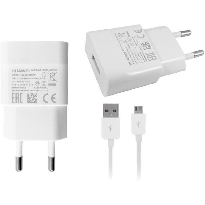 Huawei Chargeur Secteur HW-050100E01 + Cable Micro USB - Original P10 ...