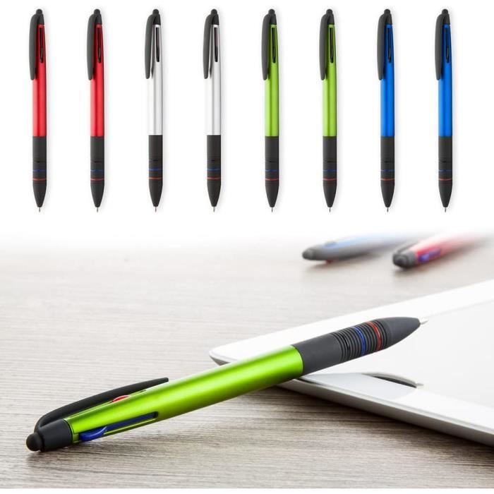 Antevia \U2013 Lot De 8 Stylos 3 Couleurs À Bille Design Avec Fonction ...