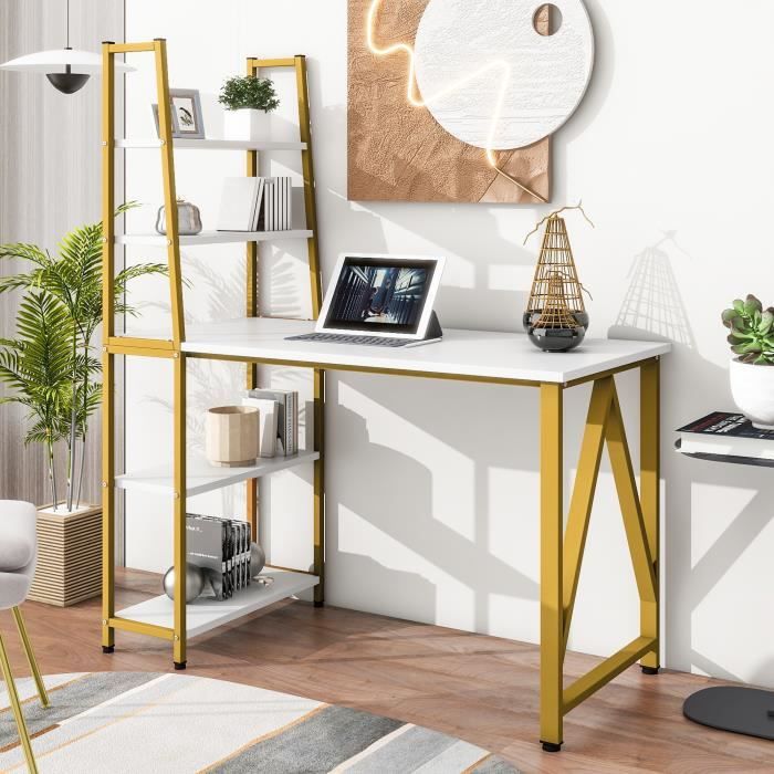 Table d'ordinateur-Bureau informatique avec 5 niveaux contemporaine ...