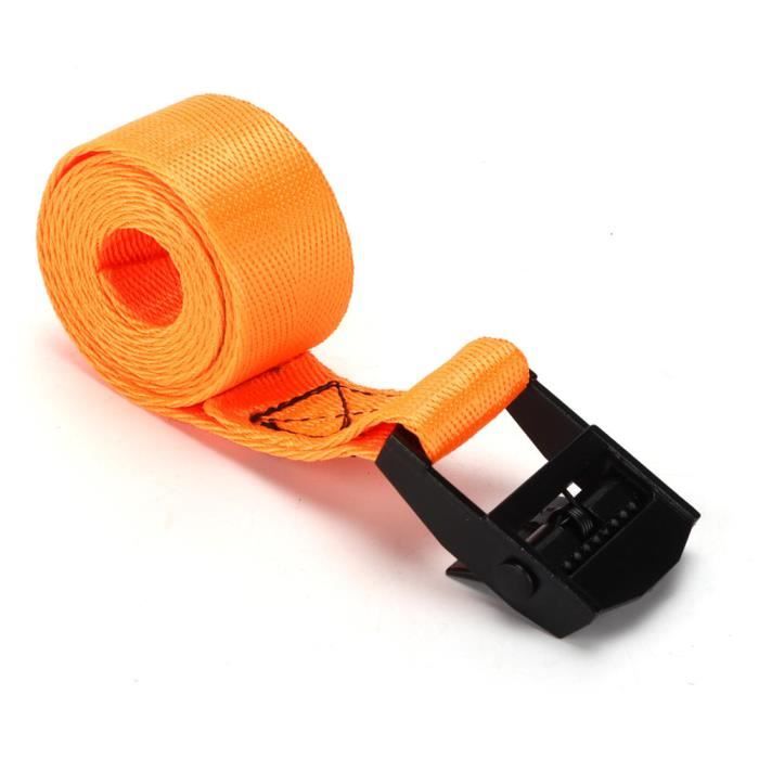 Fdit sangles d'attache 2 pièces sangles d'arrimage orange 25mm ...