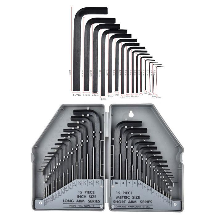 Jeu De Clés Hexagonales Clé Hexagonale Outil Large Application Clé ...