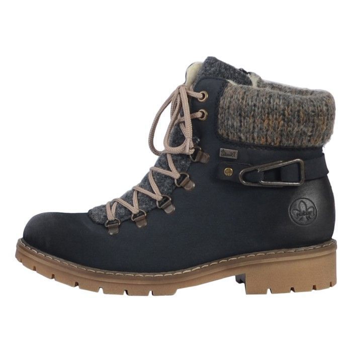 Bottine - RIEKER - Y913114 - Femme - Bleu - A lacets - Hauteur de la ...