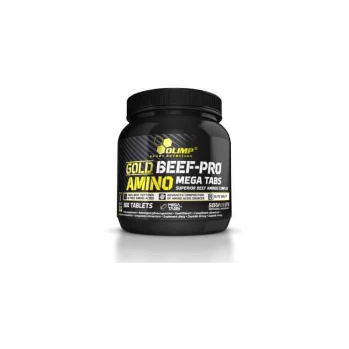Gold Beef Pro Amino Mega Caps Olimp Nutrition 300 caps - Cdiscount Sport