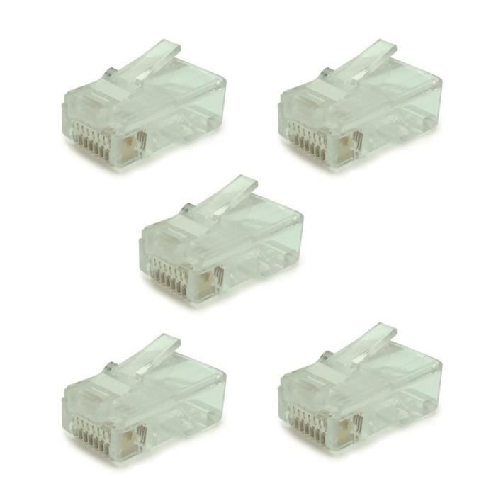 OMENEX Lot de 5 connecteurs RJ45 catégorie 6 pour câbles Ethernet à ...