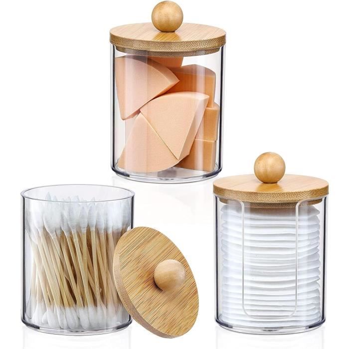 Boite Coton Tige, Distributeur Coton Tige, Rangement Coton, 3 Boîtes De ...