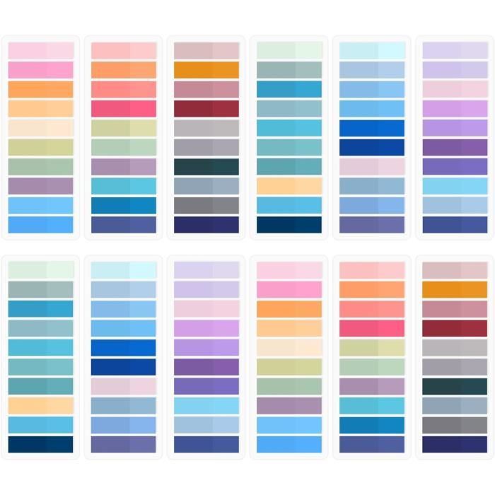 2400 Pièces Post It Marque Page, Multicolore Post It Livre, Marque Page ...