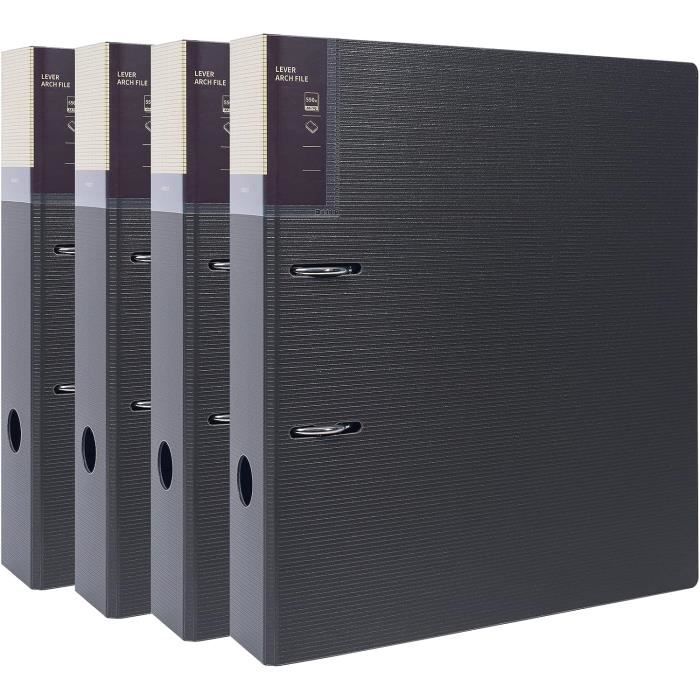 LELADY Lot of 4 Classeurs à Levier, Classeur à Levier 2 Anneaux, Dos de ...