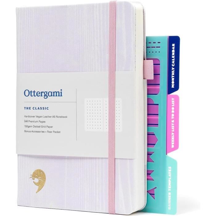 Ottergami Bullet Journal Pointillé A5, 144 Pages, Lilas - Carnet de ...