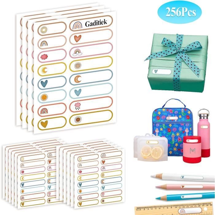 256 Étiquettes Personnalisées Autocollantes, Différentes Tailles Boho ...