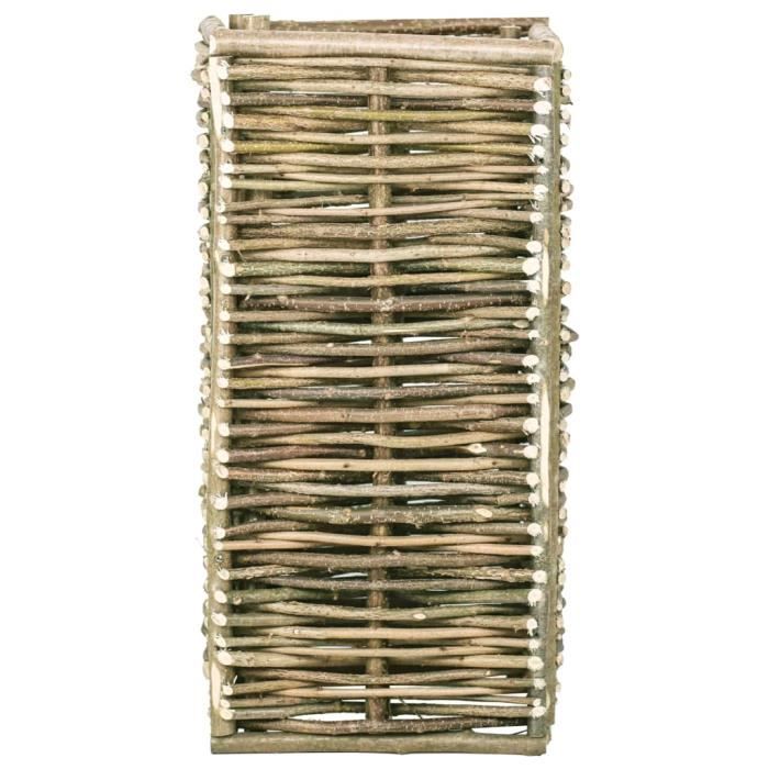 Cache-pots Lit surélevé de jardin 40x40x80 cm brun Bois de noisetier ...