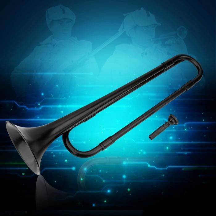 B Flat Plastic Bugle Cavalry Trompette avec Embouchure pour Enfants ...