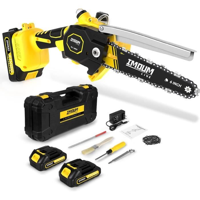 Mini Tronçonneuse À Batterie, Tronçonneuse Électrique Sans Balais De 6 ...
