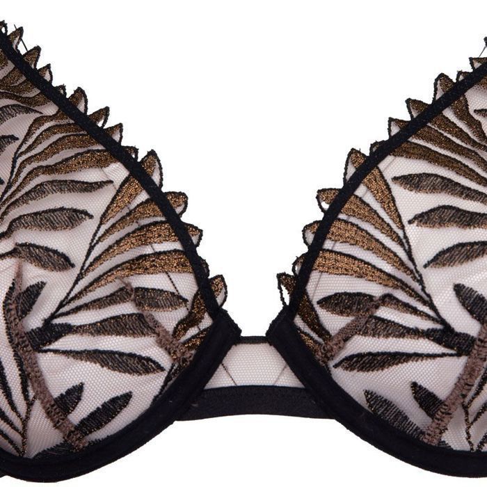 Soutien gorge transparent noir et marron à dentelle Femme AUBADE Marron ...