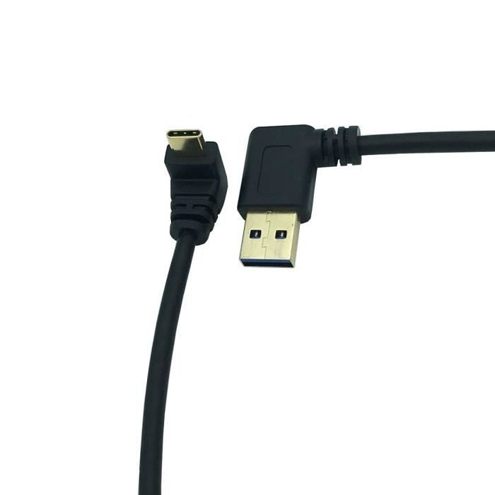 Câble Usb C Court De 30 Cm, Câble Coudé De Type C, Câble Adaptateur Usb ...
