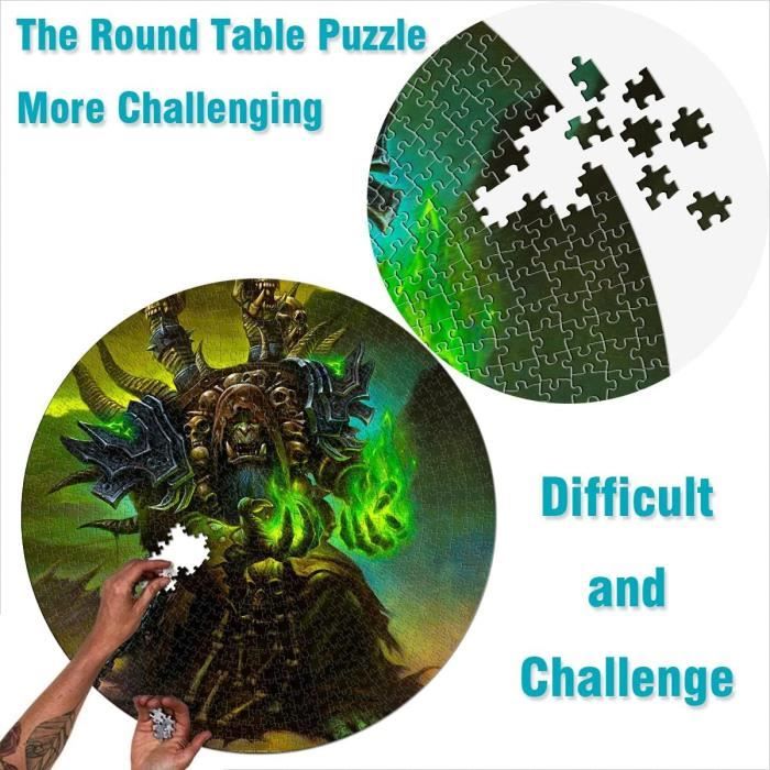Jigsaw 1000 Pièces World Of Warcraft Puzzles Ronds Adultes Et Enfants ...