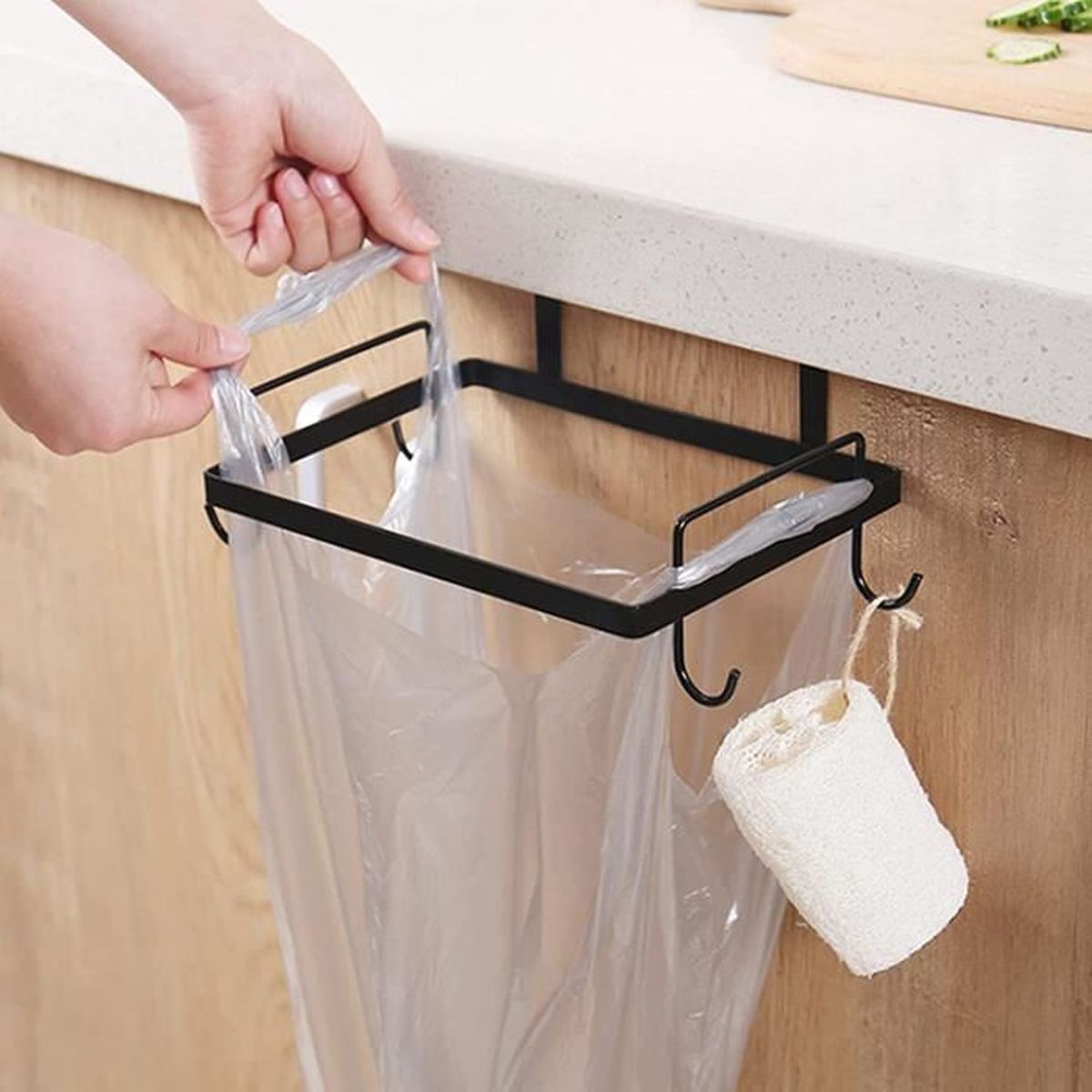 Porte-Sac Poubelle Support de Sac à Ordures en Fer,1pcs Support de Sac ...