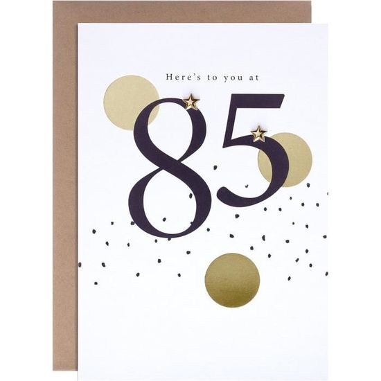 Carte D'Anniversaire 85 Ans – Motif Cercles Contemporains[u7153 ...