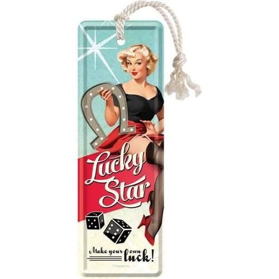 Nostalgic-Art Marque-page en métal « Pin Up Lucky Star » - 5 x 15 cm ...