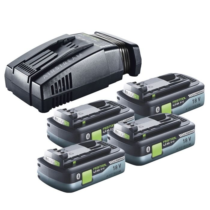 Festool Set Énergie : 4x Batteries BP 18 Li 4,0 Ah HPC-ASI 4,0Ah 18V ...