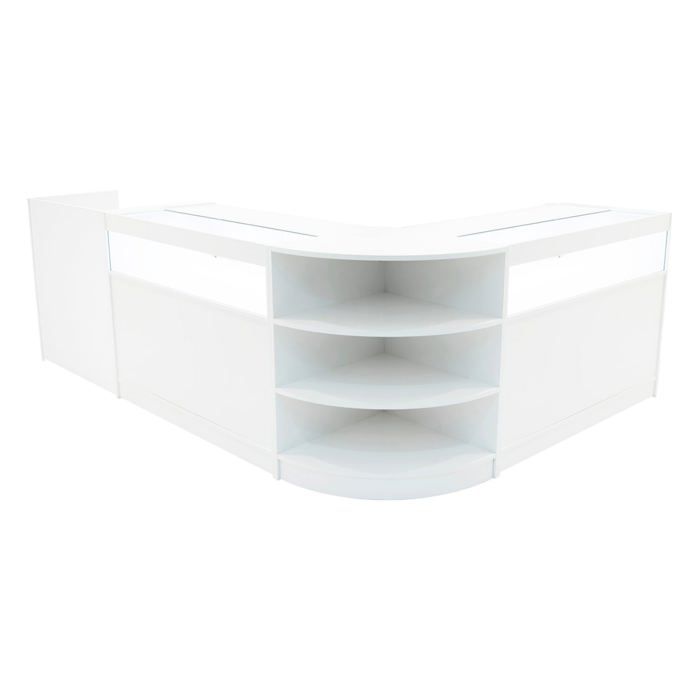 Comptoir de Ventes Verouillables en MDF Blanc à LED Ensemble B1200 LM60 ...