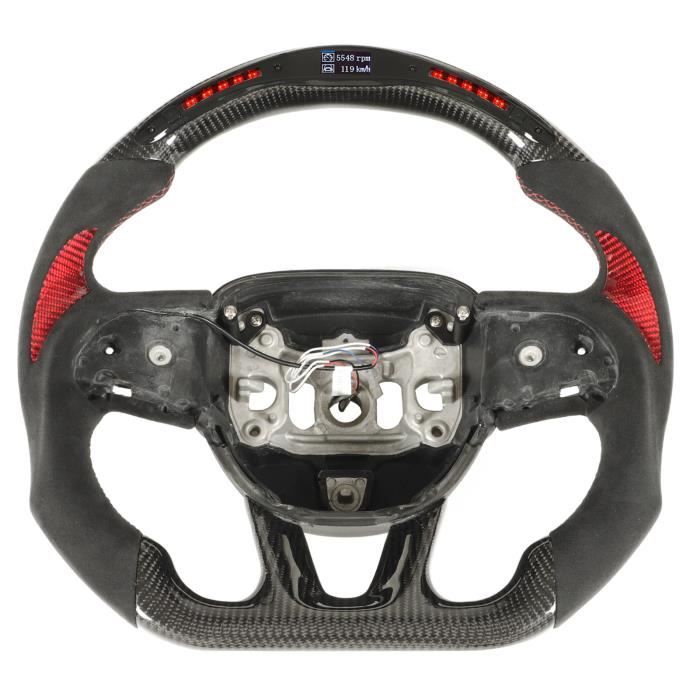 Volant à LED en fibre de carbone AKOZON pour Challenger et Jeep Grand ...
