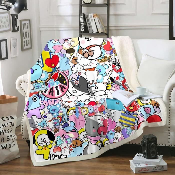 Bt21 Couverture Douillette Bts - Motif Dessin Animé - Pour Enfant - En ...
