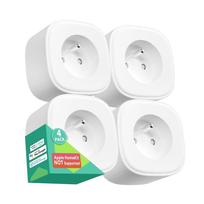 Prise Connectée WiFi (Type E), Prise Intelligente Compatible avec Alexa ...