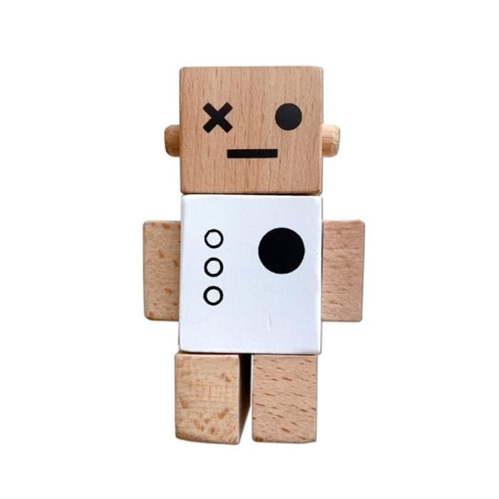 Statue deco,Robot miniature en bois de Style nordique pour enfants ...