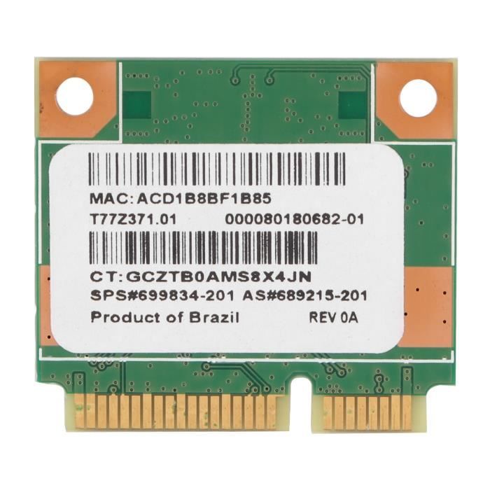 Carte réseau - Bluetooth - Mini PCI-E - 150 Mbps - 2,4G - Matériau PCB ...