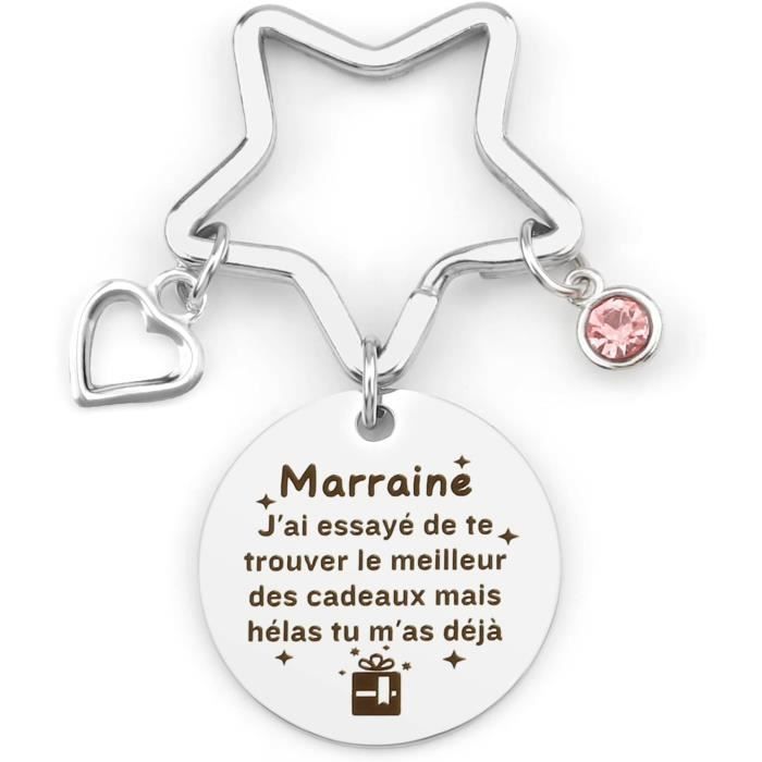Cadeau Marraine, Porte Clé Marraine, Marraine Cadeau Original, Cadeau ...
