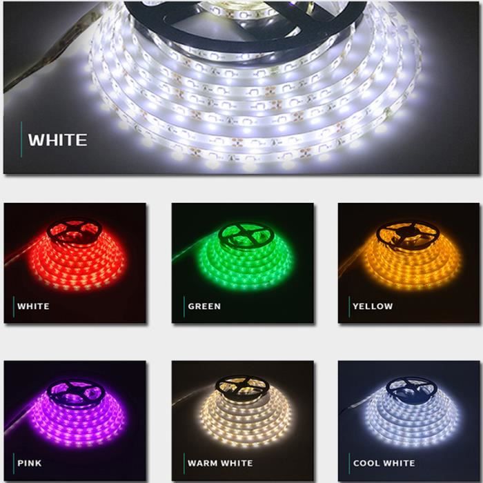 LED Ruban 5m RGB 300 LEDs IP65 Étanche Bande LED Kit Bande Lumineuse ...
