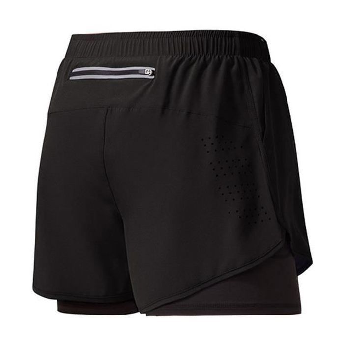 Shorts Homme Running Double Couche gaomin™ - Noir - Séchage Rapide ...