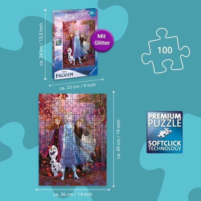 Ravensburger - Puzzle Enfant - Puzzle 100 p XXL - Elsa et ses amis ...