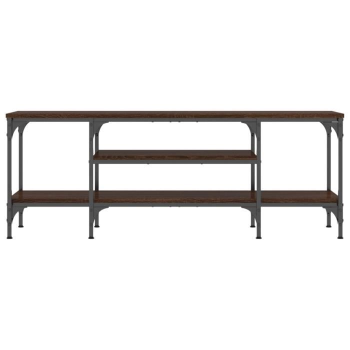 Meuble TV - SALUTUYA - TJ1287 - Chêne marron - Bois d'ingénierie ...