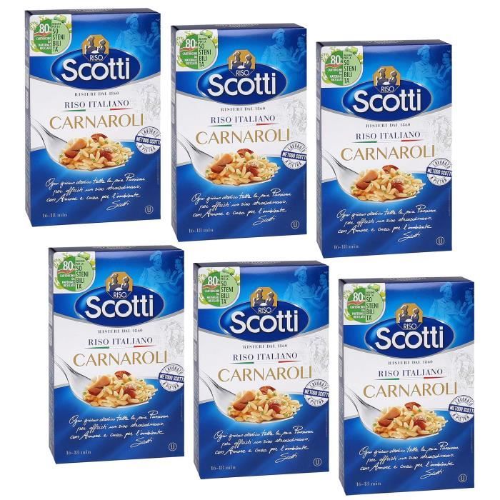 Scotti Carnaroli - Riz italien pour risotto 6x1 kg - Cdiscount Au quotidien