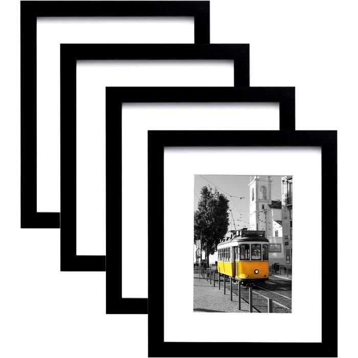 Lot De 4 Cadres Photo De 20,3 X 25,4 Cm, Fabriqués En Verre Véritable ...