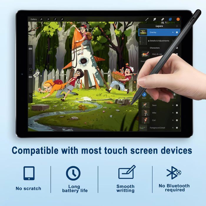 Stylet tactile universel - SVATV - Embouts de rechange - Compatible ...