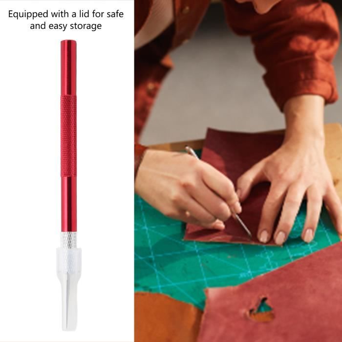 KIMISS Couteau stylo Couteau artisanal lame en acier inoxydable manche ...