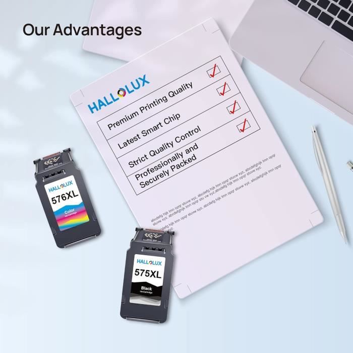 Ridgetube Pg-575Xl Cl-576Xl Multipack Cartouche Remplacement Pour Canon 575 Xl 576 Xl Pour Canon ...