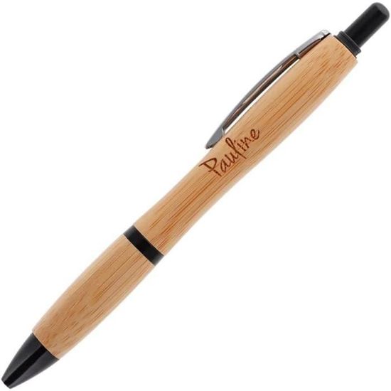 Stylo bille en bois de bambou personnalisé gravé – Stylo bille avec ...