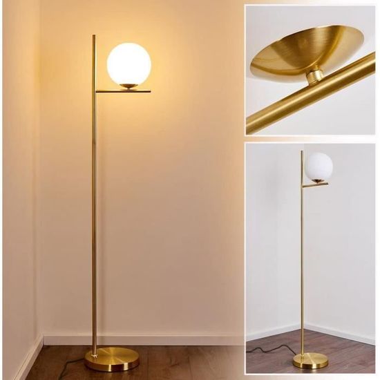 Lampadaire boule - Noir or[391] - Cdiscount Maison