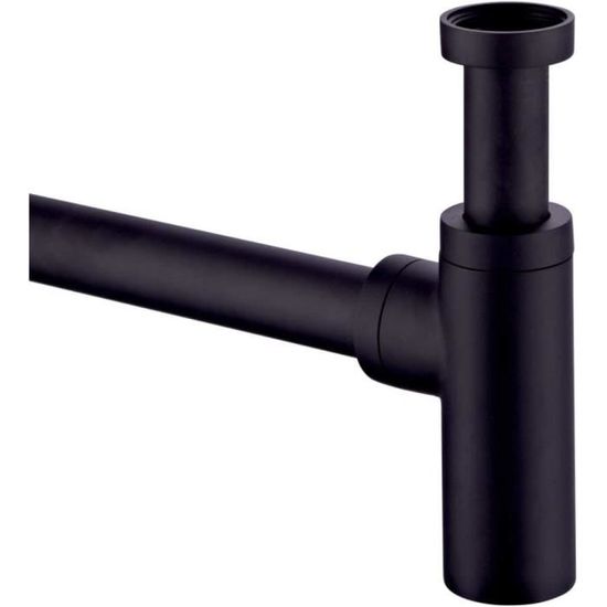 Siphon Rond Design Noir / Bonde Lavabo - Cdiscount Bricolage